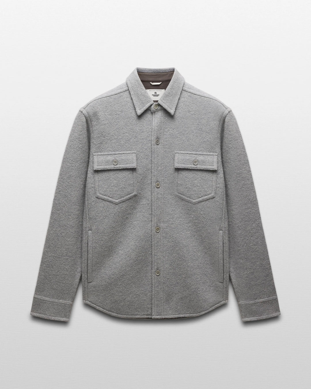 WOOL WARDEN OVER SHIRT (GREY) - REIGNING CHAMP – Jeff's Guyshop
