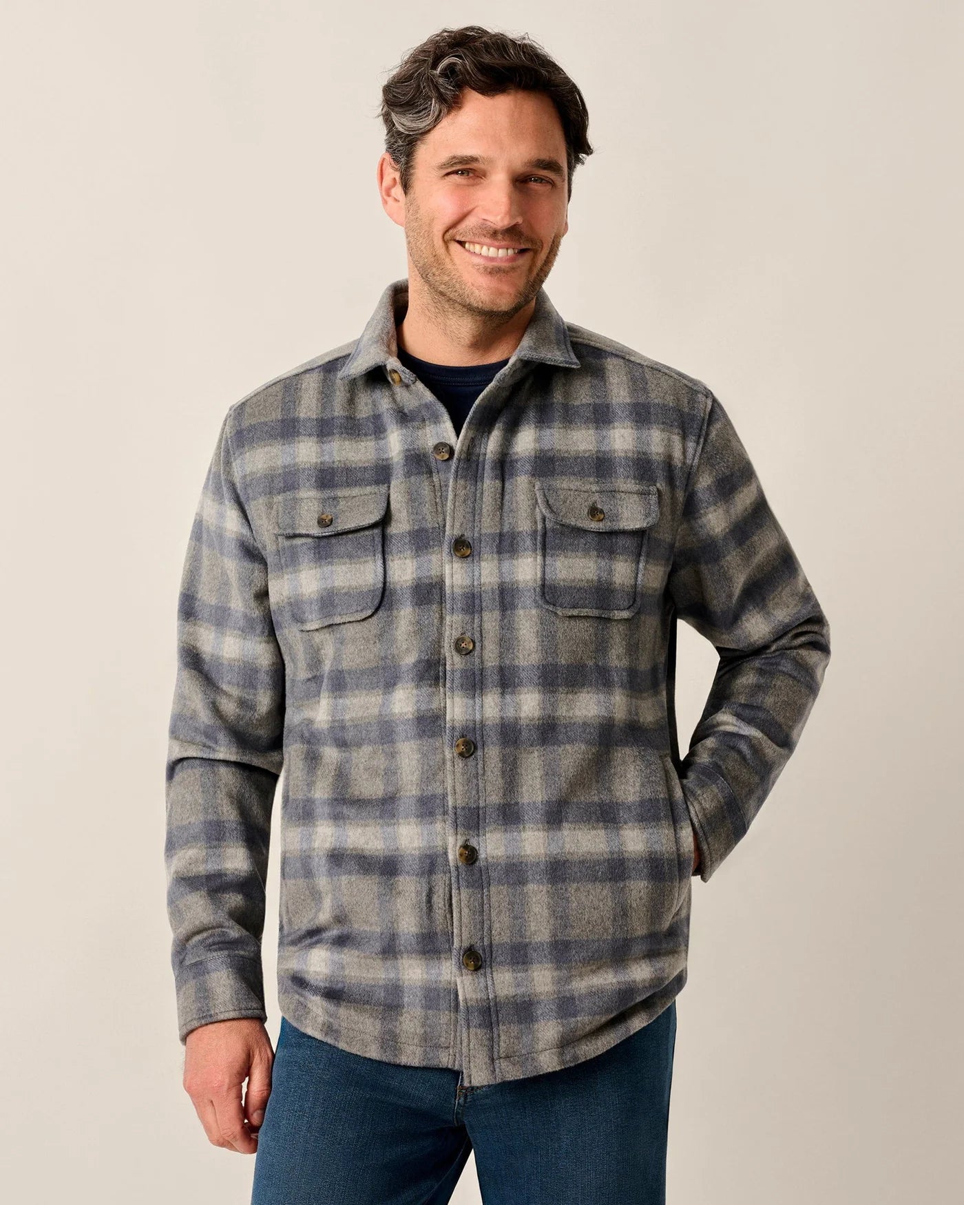 HASSLER SHERPA JACKET (GREY) - JOHNNIE-O – Jeff's Guyshop